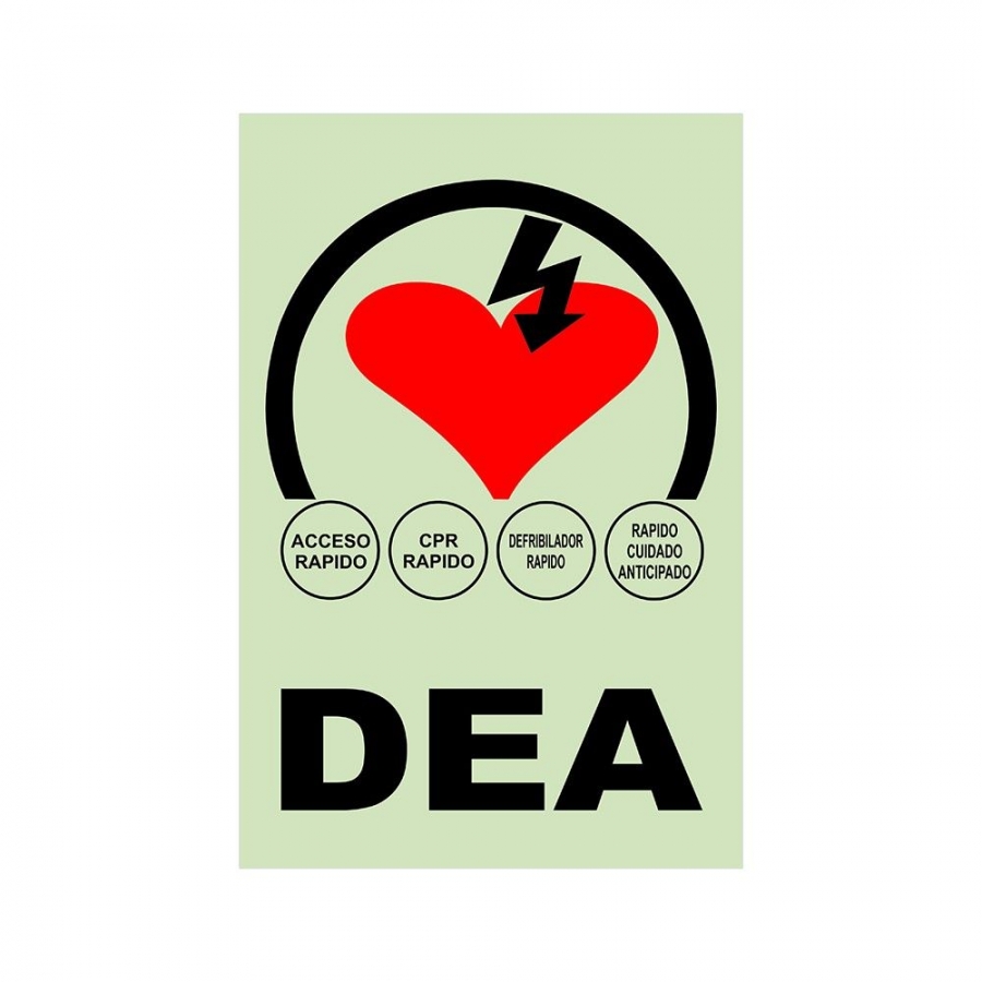 Letrero en PVC fotoluminiscente (DEA)