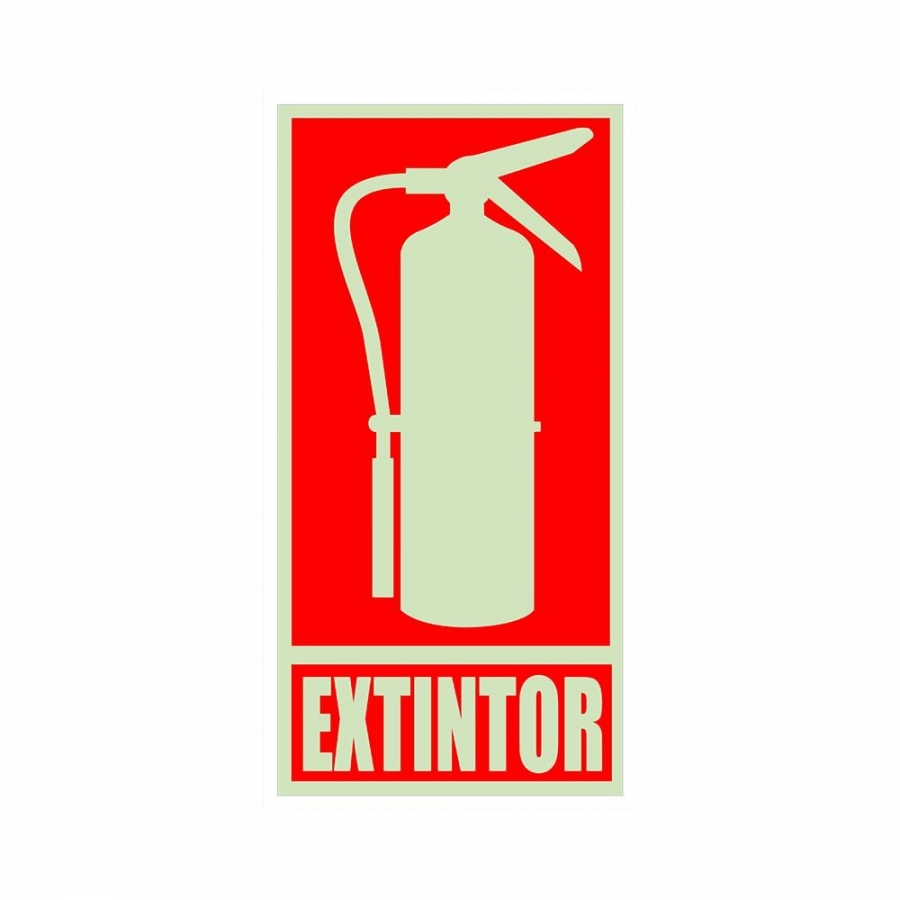 Letrero en PVC fotoluminiscente (EXTINTOR)