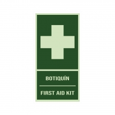 Letrero en PVC fotoluminiscente (BOTIQUÍN)