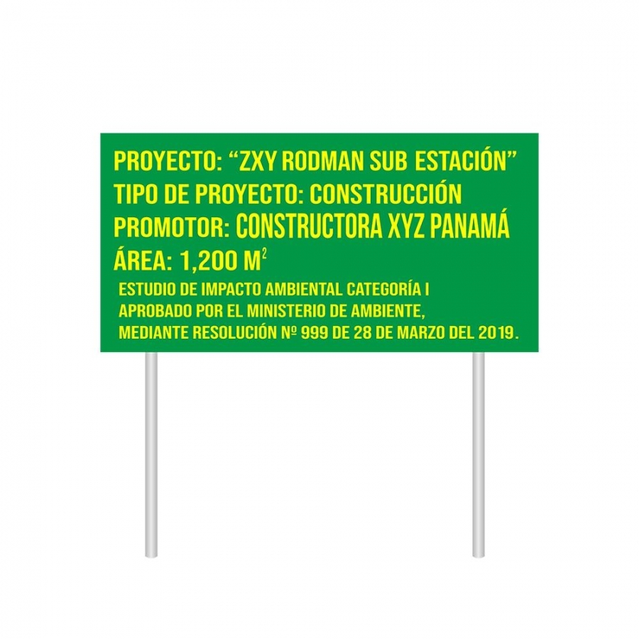 Letrero reglamentario tipo poste impresión digital (IMPACTO AMBIENTAL)