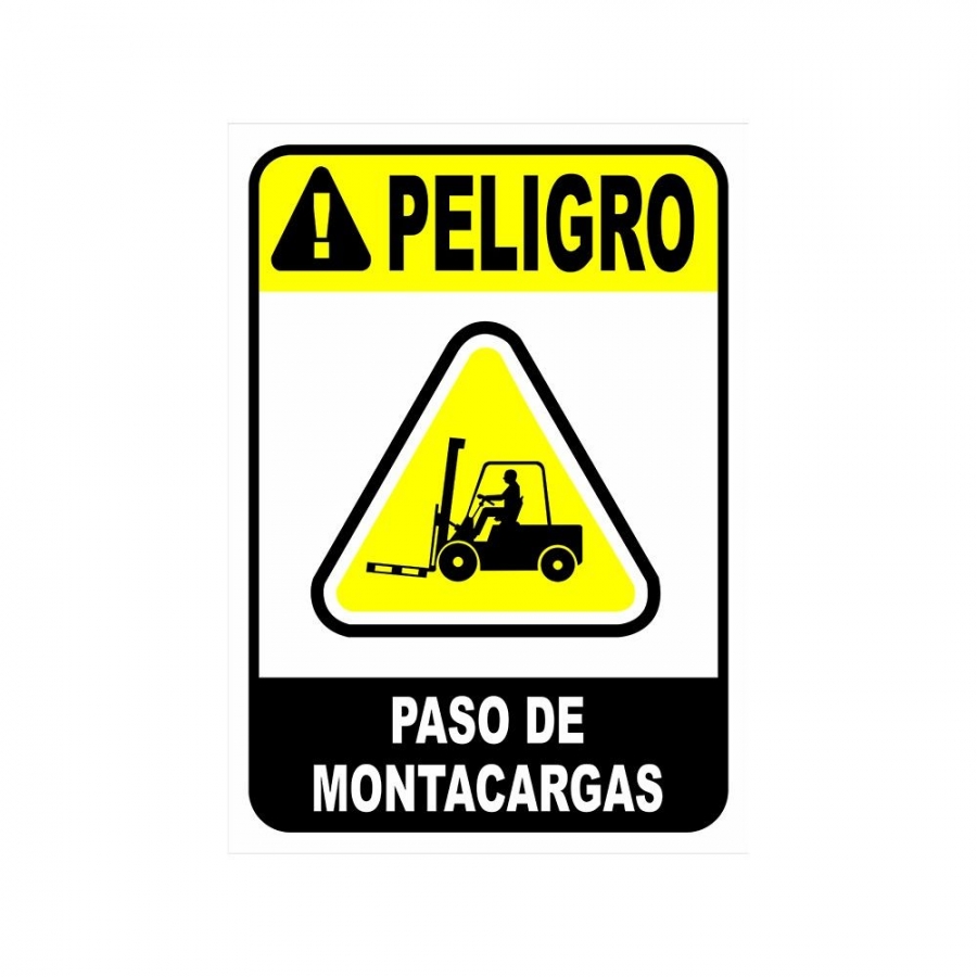 Letrero con poste lámina galvanizada impresión digital (Peligro Paso de ...