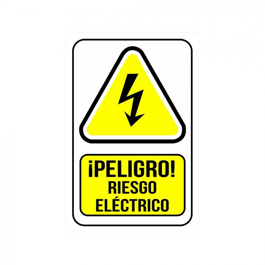 Letrero con poste lámina galvanizada impresión digital (Peligro Riesgo ...