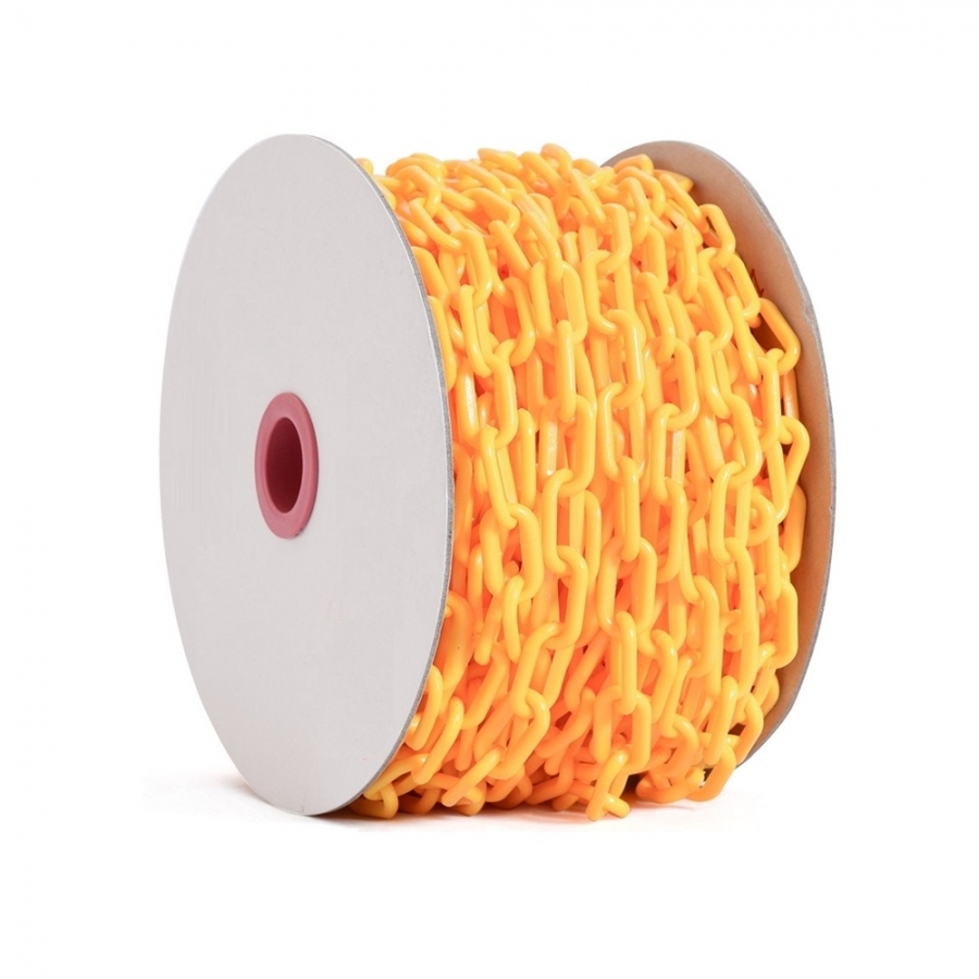 Cadena plástica amarilla de 8 mm rollo de 25 m