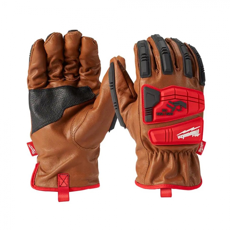 Guantes cuero cabrito antimpacto y anticorte (nivel C/A3) palma reforzada