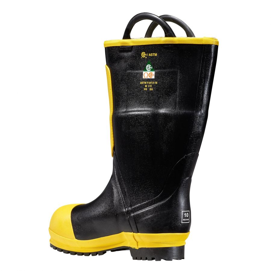 Bota para bombero con puntera y plantilla de 16'' norma NFPA 1971 & 1992
