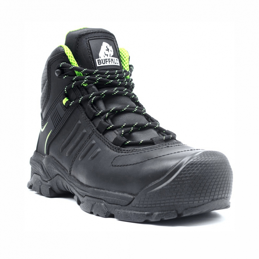 Bota de cuero impermeable puntera y plantilla de fibra con suela Vibram