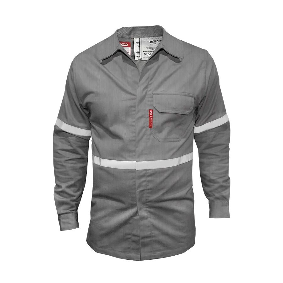 Camisa manga larga con cinta reflectiva resistente a la llama ATPV 8.2 ...